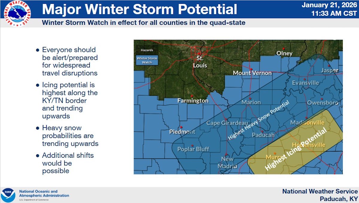 Forecast: Winter storm could bring several inches of snow to Hopkinsville